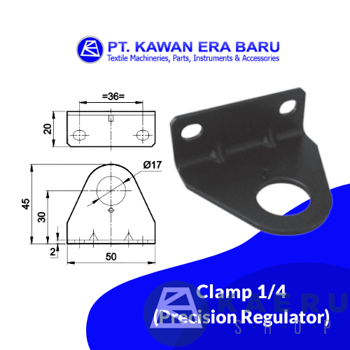 Jual Clamp 1/4 untuk Precision Regulator Sistem Pneumatik